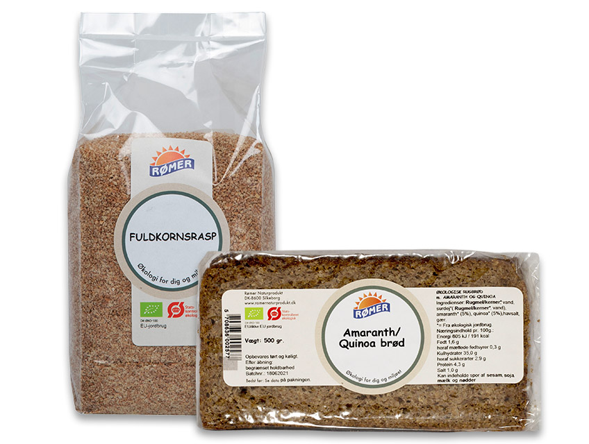 Fødevarer fra Rømer Produkt - Kvalitet - Økologisk - Glutenfri